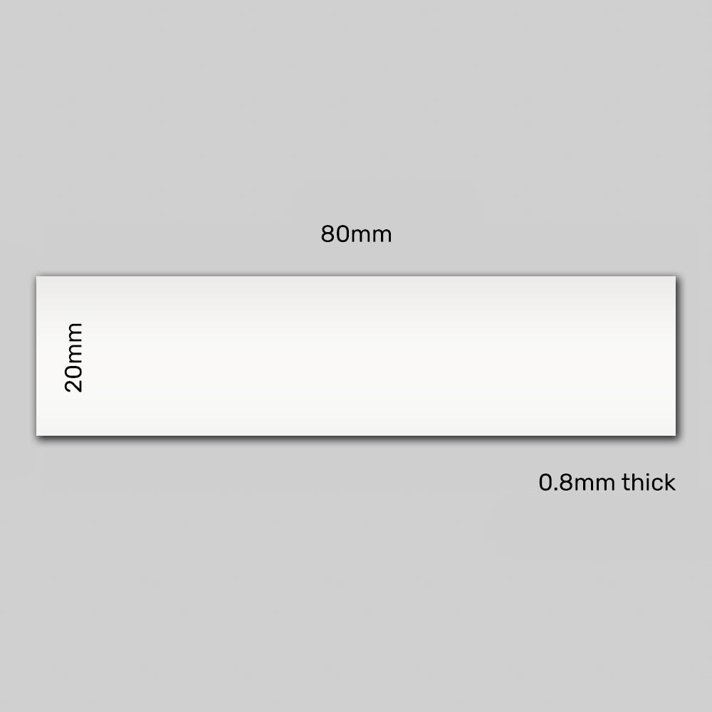 Rewritable White Magnetic Label - 80mm x 20mm x 0.8mm – AMF Magnetics