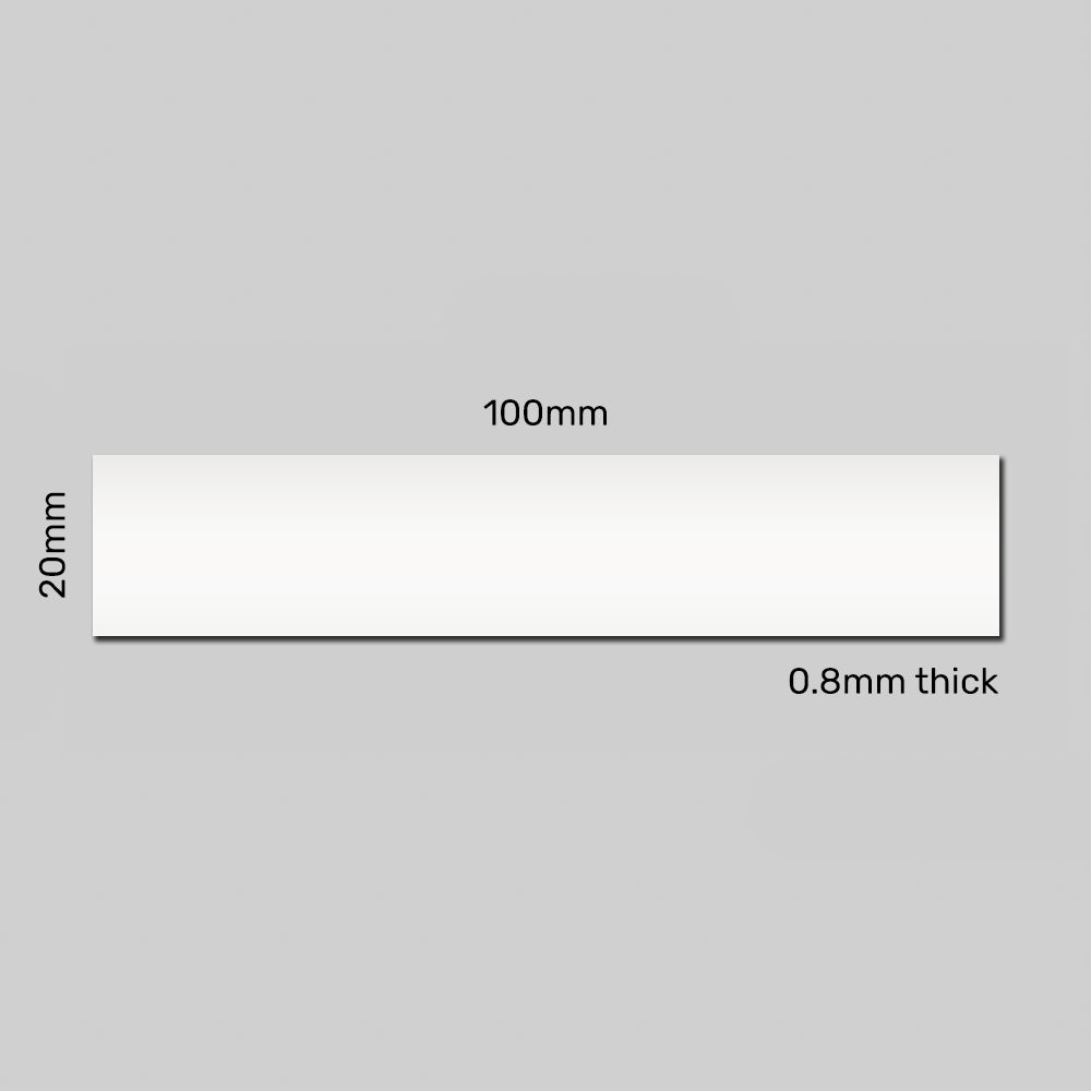 White Magnetic Label - 100mm x 20mm x 0.8mm | Non-Rewritable – AMF ...