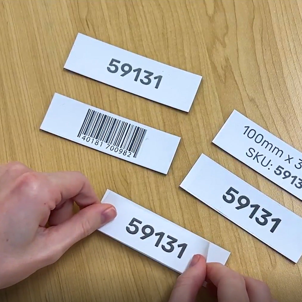 Rewritable White Magnetic Label - 80mm x 20mm x 0.8mm – AMF Magnetics