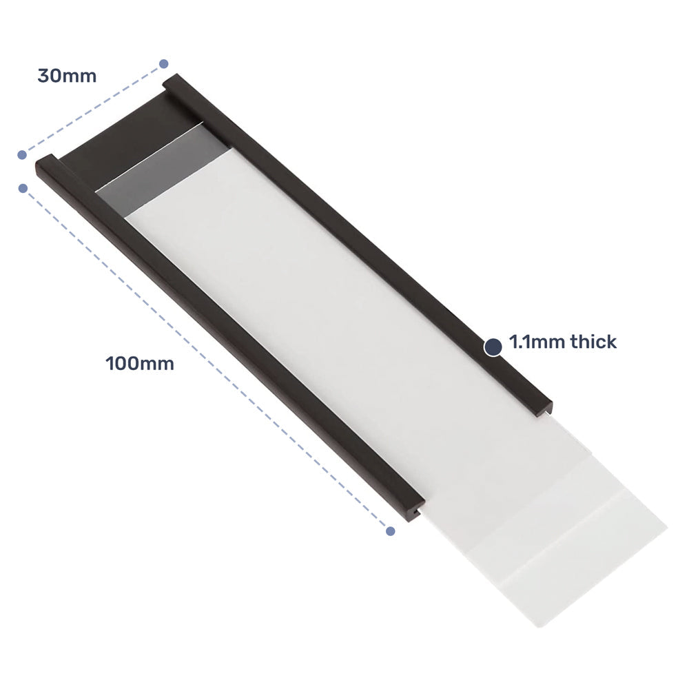 Magnetic Label Holder C-Channel Set – 100mm x 30mm x 1.1mm | Includes ...