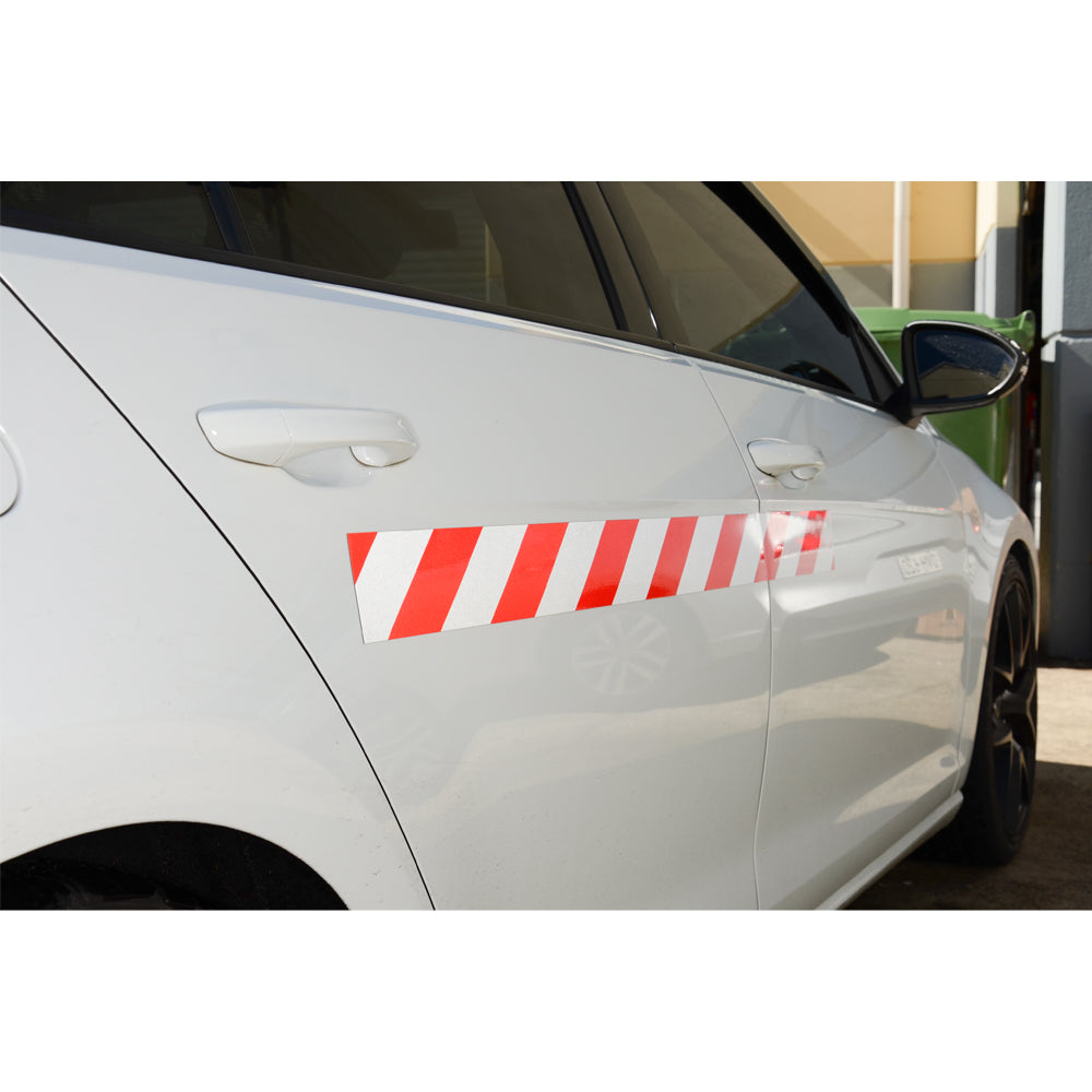 Reflective Magnetic Tape | Hi-Vis Red and White | 75mm x 45m ROLL – AMF ...