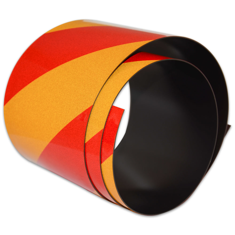 Hi-Vis Reflective Magnetic Tape | Red and Yellow | 100mm x PER METRE ...