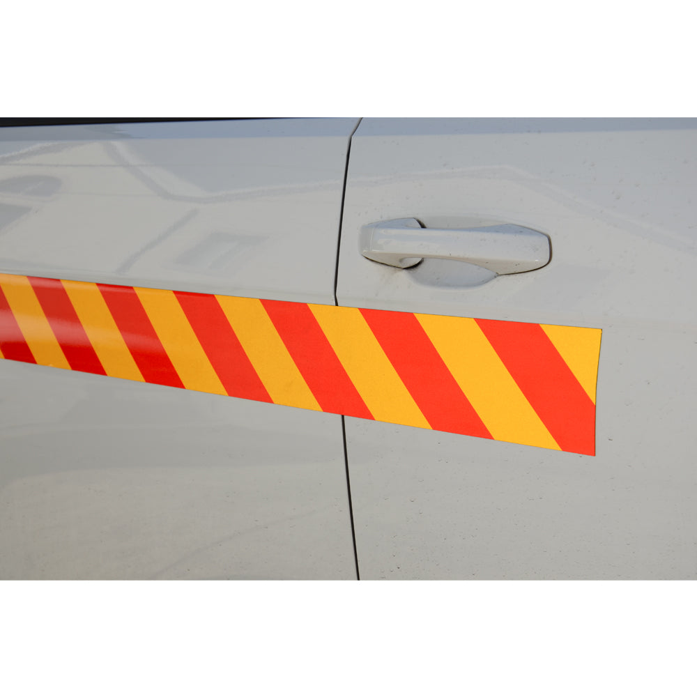 Hi-Vis Reflective Magnetic Tape | Red and Yellow | 100mm x 45m ROLL ...
