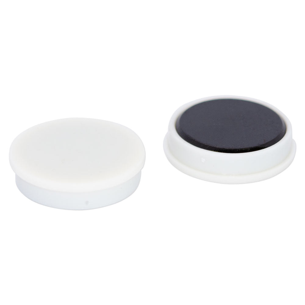 White Ferrite Whiteboard Button Magnet 30mm x 7mm | AMF Magnetics