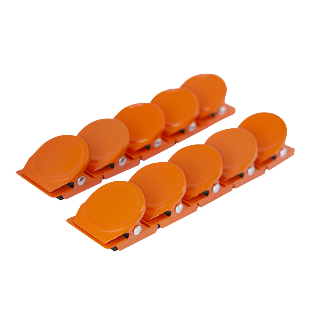 Orange Square Round Memo Clip Magnets | 10 Pack | 30mm | AMF Magnetics