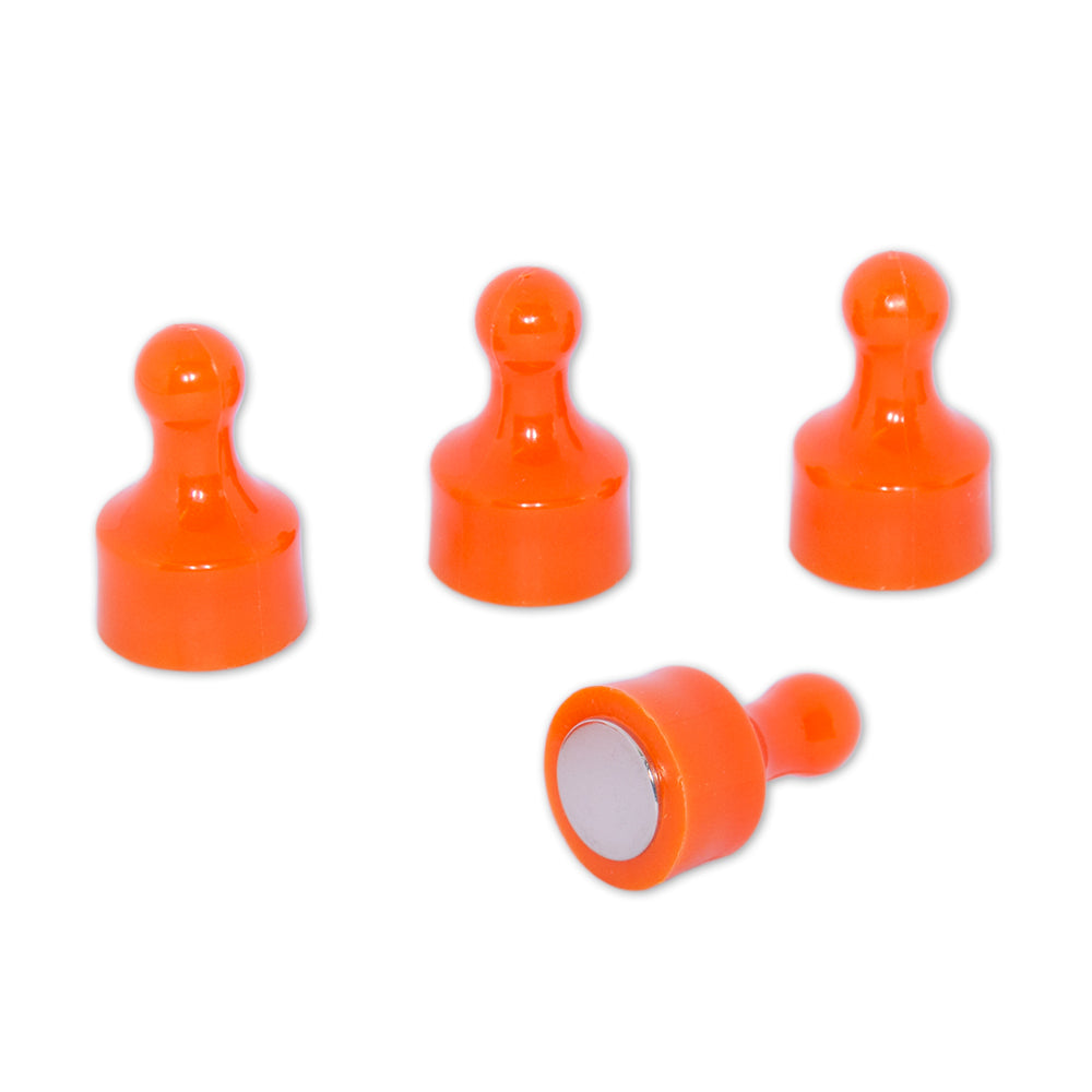 Orange Pin Whiteboard Magnets - 12mm diameter x 22mm | 12 PACK – AMF ...