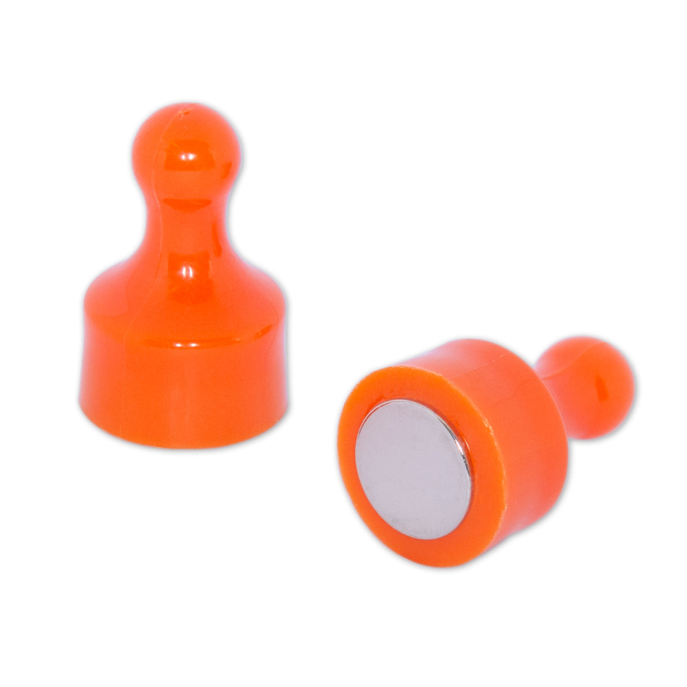 Orange Pin Whiteboard Magnets - 12mm diameter x 22mm | 12 PACK – AMF ...